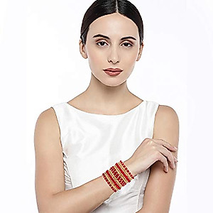 Aheli Ethnic Colorful Metal Bangles Chudha Set Stone Studded Bangle Set Indian Wedding Wear Fashion Jewelry for Women & Girls
