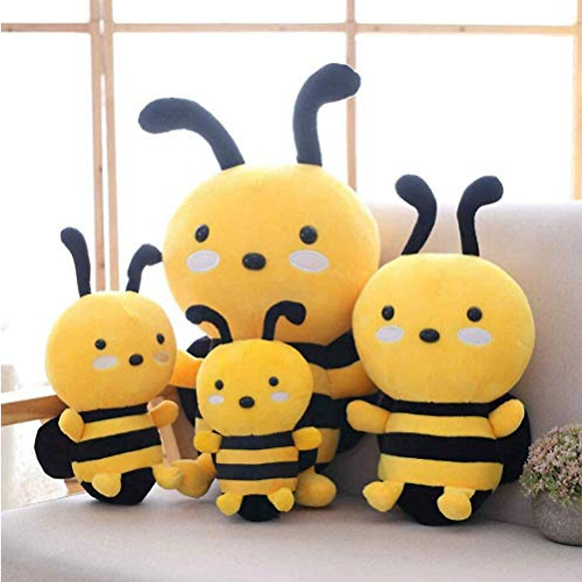 JUWA Cute Rabbit Honeybee Plush Toy Stuffed Animal Toy Bee Plush Animal Doll Plush Pillow (20 inch)