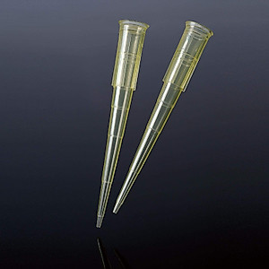 TYQILIN 200 μL Universal Pipette Tips Bulk, Yellow, DNase/RNase Free Pk x 1,000 ea/bag