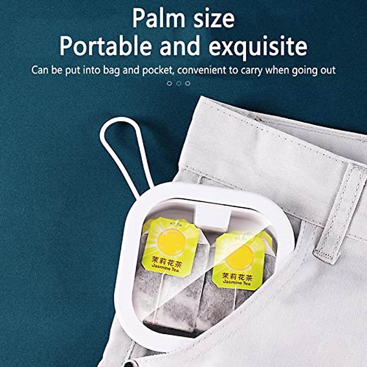 Cotton Swab Ball Holder Jar Hair Tie Organizer Portable Travel Earphone Holder Multi-functional Plastic Container Dispenser Box for Bathroom Home Storage Organizer