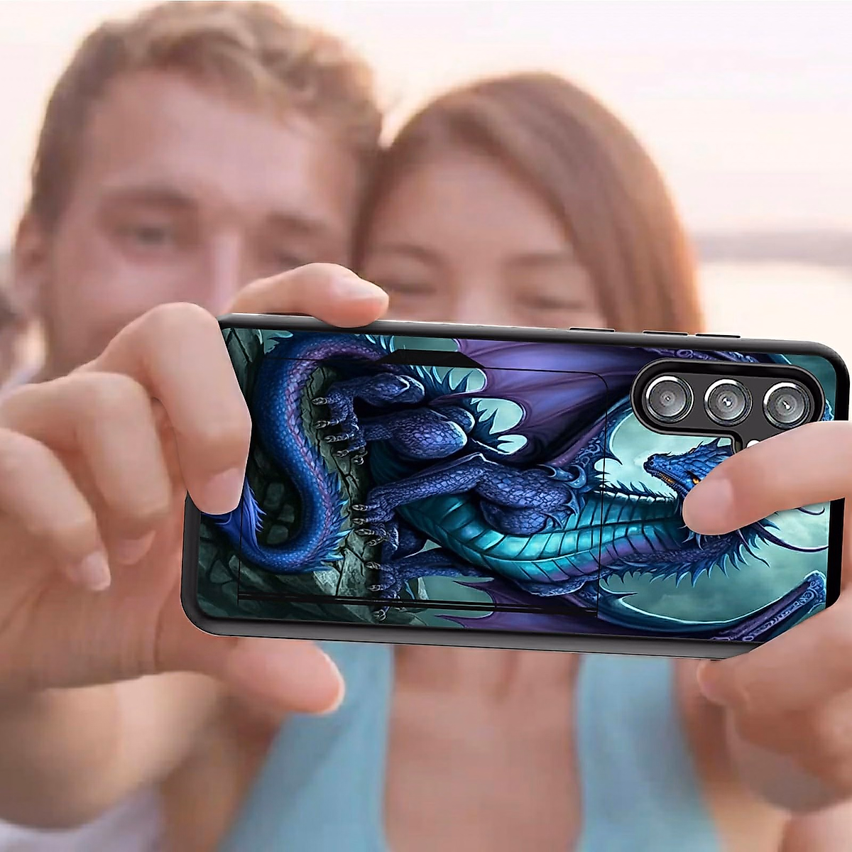 for Samsung Galaxy A54 5G Case for Samsung A54 5G Wallet Case with Card Holder Dragon Design for Women Men Hybrid Dual Layer Shockproof Protective Phone Case Cover for Samsung A54 5G 2023 6.4 inch