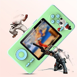 Handheld Game Consoles, 2.6 Inch LCD Color Screen Games Consoles Built-in 520 Classic Games with Rechargeable Battery, Portable Game Consoles TV-Out Support, Christmas Gift for Children (Green)