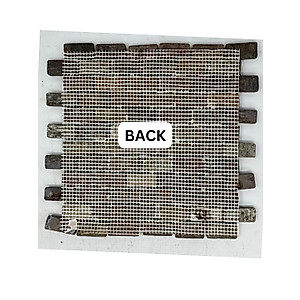 Peacock Slate Multi Classic Rust Brick 1x2 Gauged Tumbled Floor Wall Tile for Kitchen Backsplash, Bathroom Shower, Pool Tile, Fireplace Surround, Exterior Outdoor (1 Sheet)