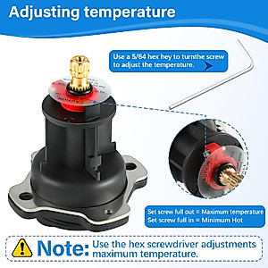 GP76851 Mixer Cap and GP500520 Pressure Balancing Unit Kit, Compatible with Kohler GP77759, GP876851 Part, Shower Valve Cartridge Replacement Repair Kit for Rite Temp and 1/2" Shower Valve