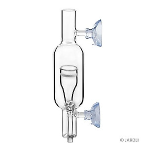 JARDLI Glass Inline CO2 Atomizer Diffuser System for Aquarium Planted Tank (17mm for 16/22mm (5/8" i.d.) Hose)