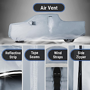 iCarCover Premium Truck Cover for Ford F-250 1973-1979 Regular Cab 6.5 ft. Short Bed Waterproof All Weather Rain Snow UV Sun Hail Protector for Automobiles Full Exterior Indoor Outdoor Truck Cover