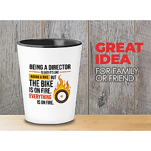 Bubble Hugs Director Shot Glass 1.5oz - Being A Director - Executive Manager Supervisor Minister Boss Chief Office Leader Curator Coordinator Filmmaker