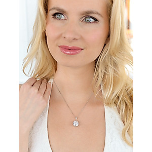 Mariell Dramatic 5 Ct. ½ Round-Cut CZ Solitaire Pendant Necklace - Bold Brides or Bridesmaids Jewelry