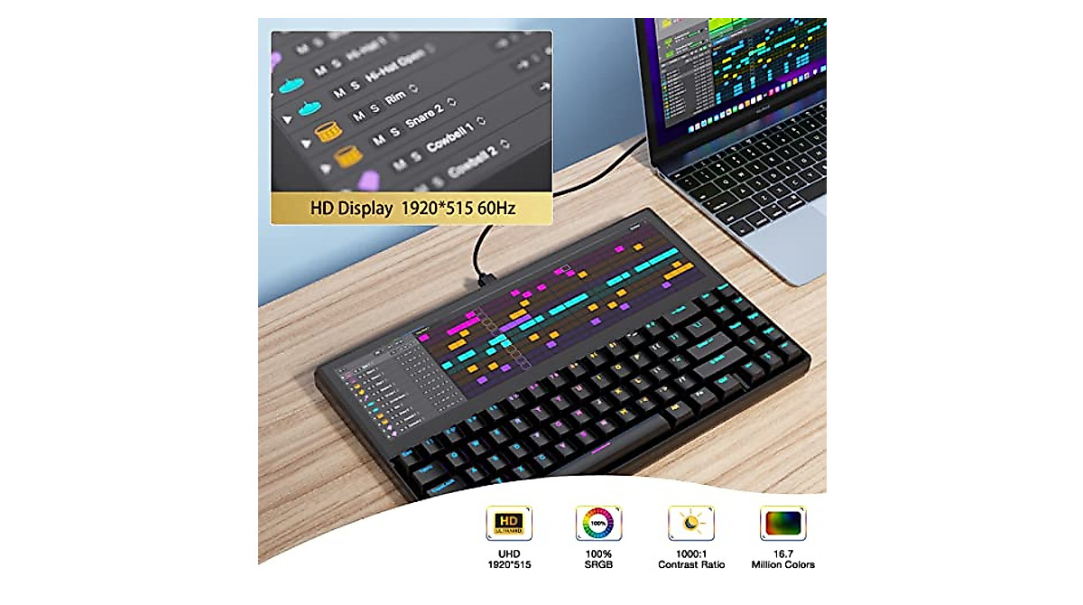 FICIHP K2: 12.6" Touchscreen Mechanical Gaming Keyboard