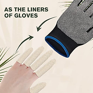 Evridwear 20PCS Premium Cotton Comfort Cushion Finger Toe Thumb Cot Sleeves Protect Fingertips Hand Eczema Skin Cracking Calluses Wicks Moisture Jewelry Clean Smudges (Short Length)