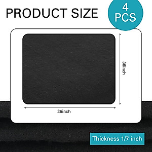 4 Pieces Carbon Felt Heat Resistant up to 1800°F Welding Blanket 36" x 36" Cuttable Flame Retardant Fabric Fireproof Blanket Carbon Fiber Fireproof Mat Fire Resistant Pad for Welders Camp Barrier