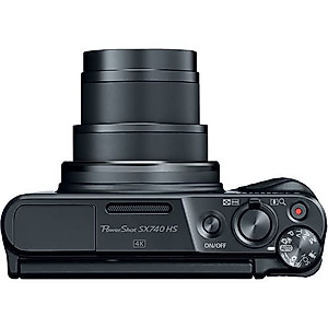 Canon PowerShot SX740 HS Digital Camera (Black) (2955C001), 2 x 64GB Memory Card, 3 x NB13L Battery, Corel Photo Software, Charger, Card Reader, LED Light, Soft Bag + More (Renewed)