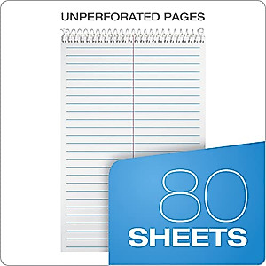 TOPS Spiral Steno Books 8 Pack, 6" x 9", Gregg Rule White Paper, Assorted Covers, 80 Sheets per Book/8 Books per Pack, Red, Black, Blue, Green (80219)