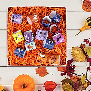 LOMIMOS 250g/8.8oz Halloween Orange Raffia Paper Confetti Shred,for Gift Wrapping Craft DIY Packaging Filling Party Decoration