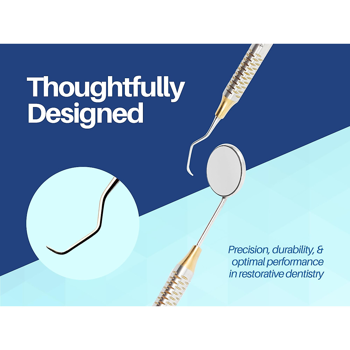 ARTMAN INSTRUMENTS Dental Hygienist Tool Kit (10 PCs) – Includes Mirror, Probe, Tweezer, Scalers, Pocket Probe, Curettes – Prophylaxis Teeth Cleaning Set, Autoclavable, with Sterilization Cassette