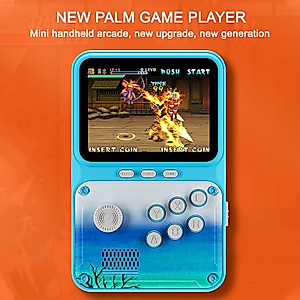 Retro Game Console for Boy, Handheld Game Console with 500 Classical Nostalgic Games 3.0 Inch Color Screen Support for Connecting TV & Two Players, Christmas Birthday Gifts (A)