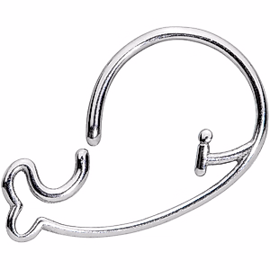 Body Candy Unisex 18G Stainless Steel Whale Closure Ring Daith Helix Tragus Rook