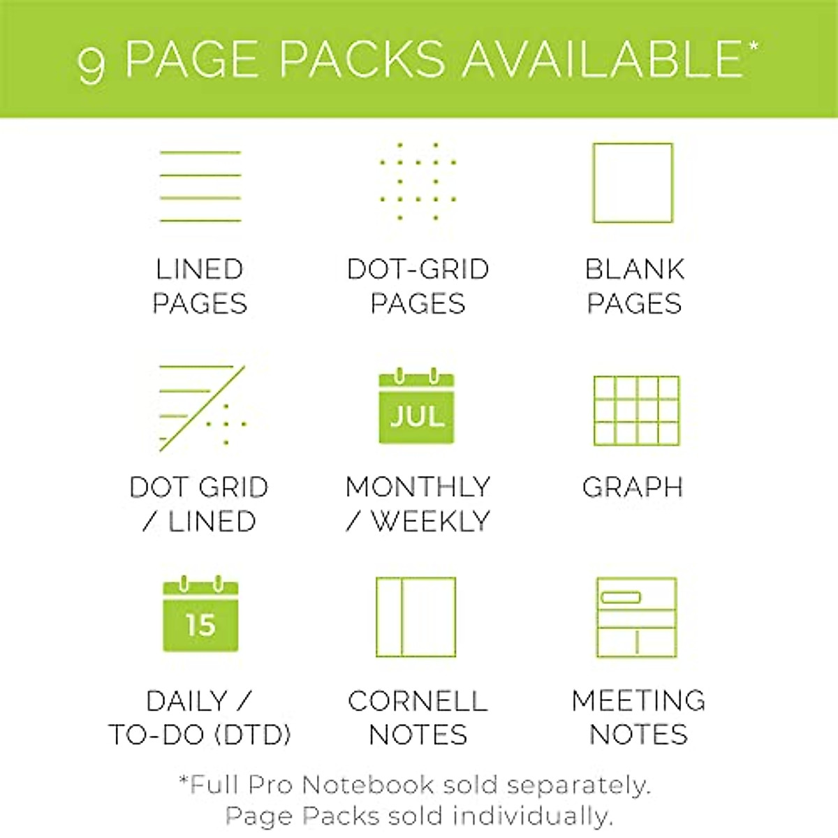 Rocketbook Pro Meeting Notes Page Pack | Scannable Pro Pages for Note Taking - Write, Scan, Erase, Reuse | 20 Sheets | Executive Size: 6 in x 8.8 in