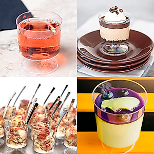 Lakesstory 2 oz Wine Plastic Glassess Pack of 10 Small Wine Sampler Glasses Plastic Wine Glasses 2oz Tasting Drinking Glasses Recyclable Tumbler Mini Dessert Cups Appetizer Cups Degustation