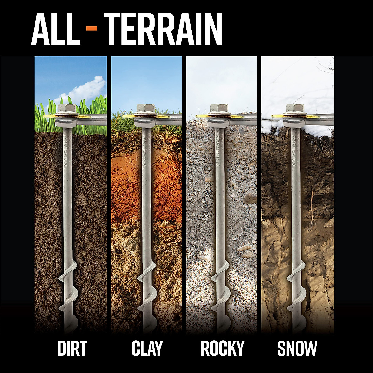 GROUNDGRABBA Teardrop Hook Washer 6 Pack for Wide Loops | Specifically Designed for Wide Diameter Holes | 6X GroundGrabba Teardrop Hook Washers