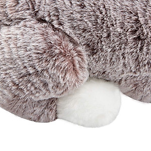 HollyHOME Plush Rabbit Stuffed Animal Easter Super Soft Realistic Wild Bunny 10 Inches Brown