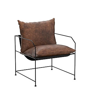 Homy Grigio Reading Chair Living Room Chairs Accent Chairs Set of 2 & 1 for Living Room Modern Teen Chairs for Bedroom Comfy Lounge Chairs Side Arm Chairs with Heavy Duty Metal Legs (Set of 1, Brown)