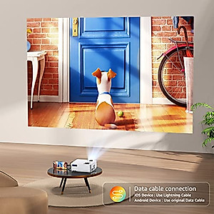 5G WiFi Bluetooth Native 1080P Projector, Roconia 12000LM Full HD Movie Projector, 300" Display Support 4k Home Theater,Compatible with iOS/Android/XBox/PS4/TV Stick/HDMI/USB (White)