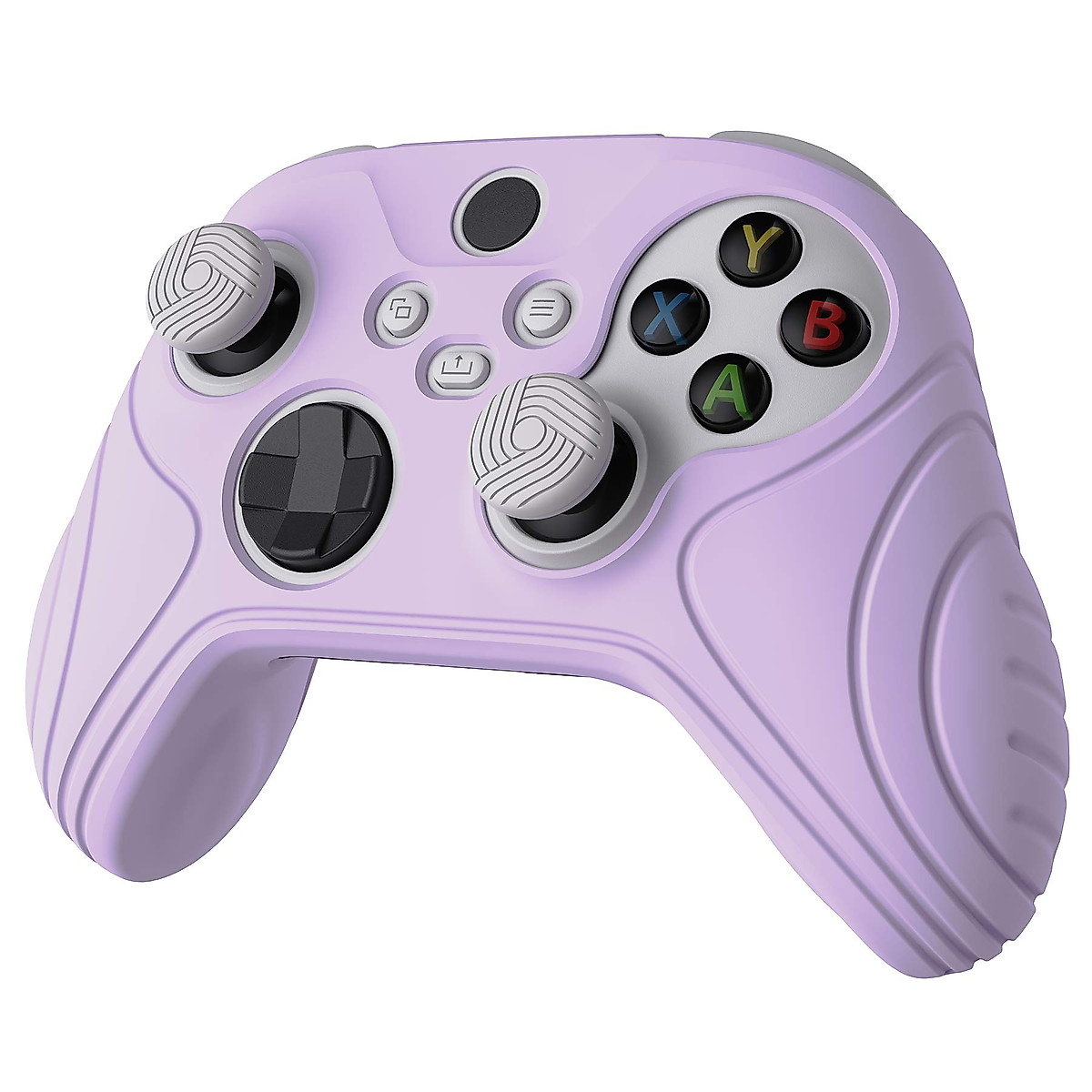 eXtremeRate PlayVital Samurai Edition Mauve Purple Anti-slip Controller Grip Silicone Skin for Xbox Core Controller, Ergonomic Protective Case Cover for Xbox Series S/X Controller w/Thumb Grips