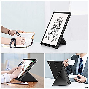 Case for Lenovo Tab M10 HD (2nd Gen)& Nook 10" HD Tablet,Standing Origami Protective Folio Cover for Lenovo Tab M10 HD Gen 2 [TB-X306F/TB-X306X],(Not for M10 HD) Black