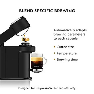 Nespresso Vertuo Next Deluxe Coffee and Espresso Machine by Breville with Milk Frother, Matte Black Chrome
