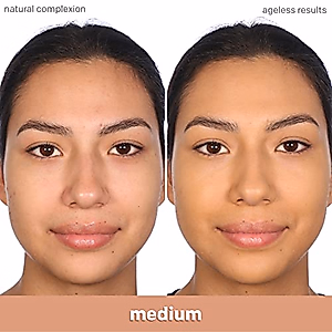 Almay Anti-Aging Foundation, Smart Shade Face Makeup with Hyaluronic Acid, Niacinamide, Vitamin C & E, Hypoallergenic-Fragrance Free, 300 Medium, 1 Fl Oz (Pack of 1)