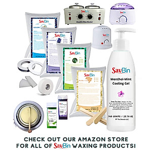 SAVBIN Roll-On Depilatory Cartridge Soft Wax Warmer (fits 4 wax cartridges) for Professional Salons and At-Home Self Waxing