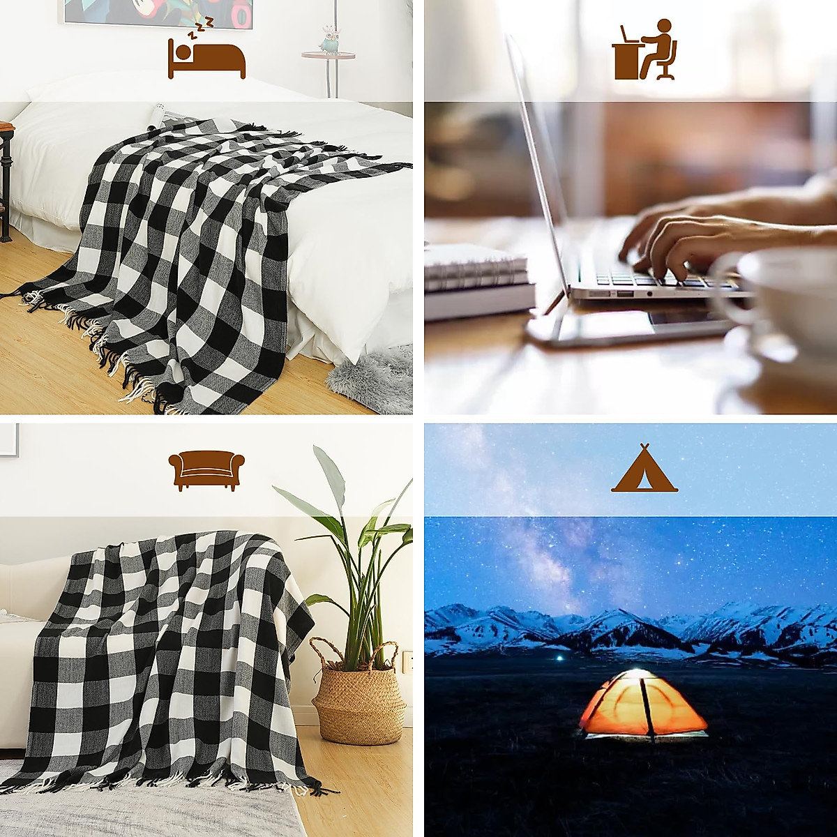 Large Checkered Cozy Throw Blanket Unicorn Cute Princess Pink Kawaii Nursery Decoration Kids Birthday Valentines Day Gift Ideas Teen Girls Bedroom Decor College Student Dorm Apartment Must Haves