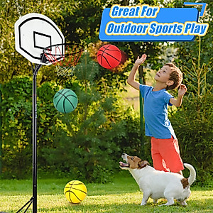 Umnodobn 6 Inch Mini Basketball for Indoor Hoops Sets, 6" Pool Basketballs Ball for Swimming Pool, Kids Toddler Balls for Over Door Basketball Hoop, Beach Ball for Outdoor Yard 3 Pack