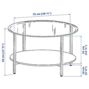 IKEA Vittsjö Coffee Table, Black-Brown, Glass