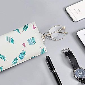 WOW DING 6PCS Eyeglass Pouch, Eyeglasses Cases for Women, Sunglasses Case with Cleaning Cloth, Soft Portable Glasses Pouch Bag