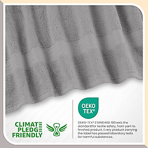 Martex 6-Piece Luxury 100% Cotton Towel Set | Quick Dry | Super Absorbent | Super Soft 100% Ringspun Cotton Towels | 2 Bath Towels | 2 Hand Towels | 2 Wash Cloths | Silver