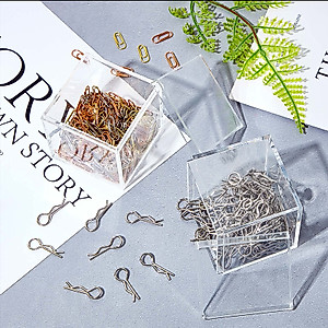 Blulu 8 Pieces Clear Acrylic Plastic Jewelry Box Mini Storage Box Mini Cube Containers with Lids Storage Candy Box for Candy Pill and Tiny Jewelry(Square,1.77 x 1.77 x 1.77 Inch)