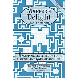 Mapper's Delight RPG Graph Paper Sketchbook & Mapping Notebook (Black & White Interior): For All Table Top RPG Players and Game Masters (Classic Dungeon Map Cover)