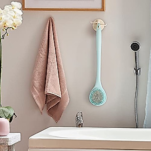 BEDELITE Back Bath Brush Long Handle for Shower - Soft Shower Brush for Men & Women,Back Brush Scrubber(16.4" Long), Skin Exfoliator for Bath Scrubber Body Brush(Blue)