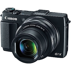 Canon PowerShot G1 X Mark II Digital Camera (9167B001), 64GB Memory Card, Card Reader, HDMI Cable, Case, Flex Tripod, Hand Strap, Cap Keeper, Memory Wallet, Cleaning Kit (Renewed)
