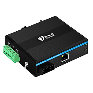 OLYCOM Industrial Grade Fast Ethernet Media Converter SC Fiber 20km, DIN-Rail Mounting Hardened Switch,High Temperature -40°～ 75°C (-40°～ 167°F)