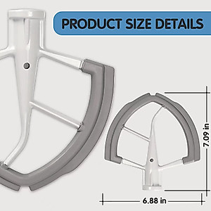 6 Quart Flex Edge Beater for Kitchenaid Bowl-Lift Stand Mixers, Kitchenaid Paddle Attachment with Both-Sides Flexible Silicone Edges Bowl Scraper, And Mixer Slider Mat for Kitchenaid 6 Qt Mixer