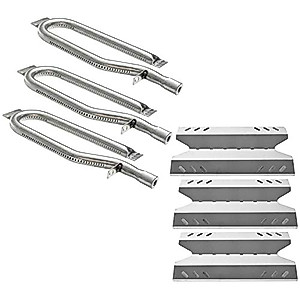 Hisencn Grill Repair Kit Replacement for Members Mark BQ05046-6, BBQ Pro BQ05041-28, BQ51009, Sam's Club, Outdoor Gourmet Gas Grill Models, Stainless Steel Pipe Burner Tube, Heat Plate Tent Shield