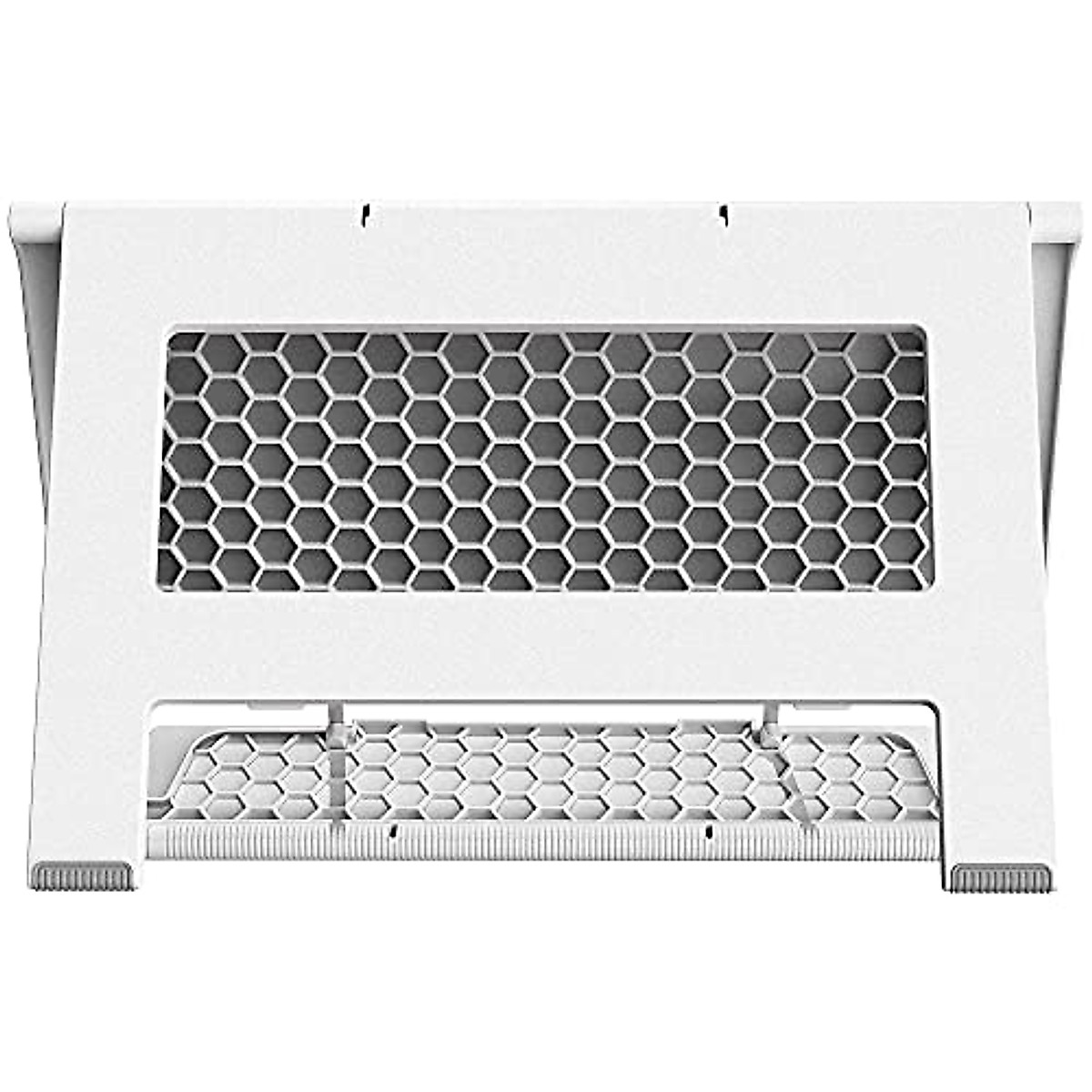 Readaeer Portable Book Stand Free Angle Adjustable Book Holder for Thick Textbook Collapsible Lightweight Book Rest (White)