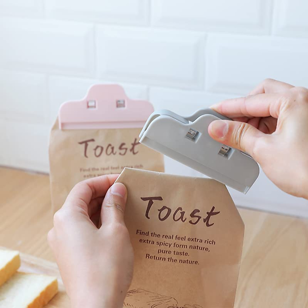 4 Inch 6 Pack Large Clip Snack Bag Clip Coffee Bag Chip Bag Clip Food Bag Clips Plastic Heavy Seal Clip