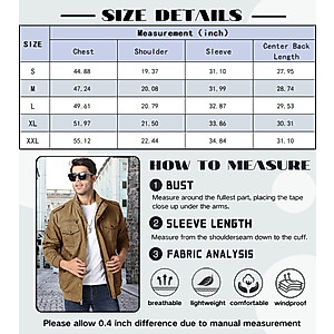 EKLENTSON Mens Cargo Jackets Men Military Windbreaker Cotton Jacket Mens Winter Bomber Jacket Khaki 2XL