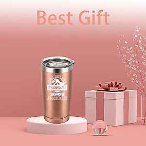 Grandmasaurus Tumbler Don't Mess with Grandmasaurus You'll Get Jurasskicked Travel Tumbler Birthday Mothers Day Gifts for Grandma from Granddaughter Grandson Grandkids with 2 Lids and Straws 20OZ