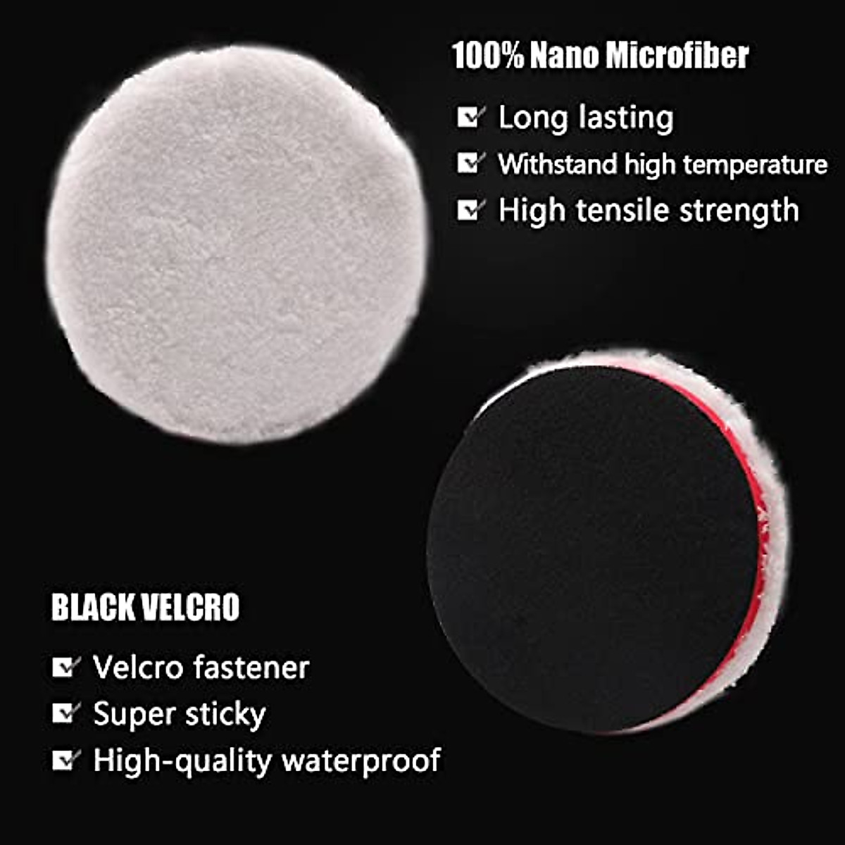 Buffing Polishing Pads, ZFE 7Pcs 5"(125mm) Waffle Foam Buffing Pads Polishing Pads Wool Pad Kit for 5Inch Backing Plate RO/DA/GA Car Polisher Boat Compounding, Polishing and Waxing