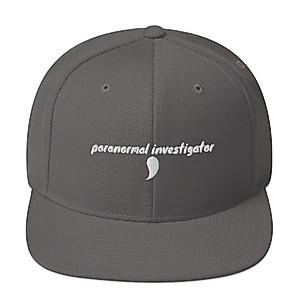 Paranormal Investigator Hat | Ghost Hunting Gear - - Classic Snapback - Hilarious Design Dark Grey